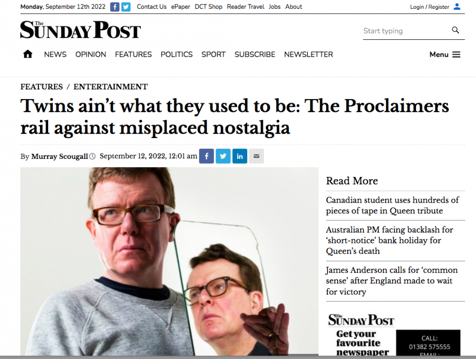 Sunday Post Interview - The Proclaimers Official