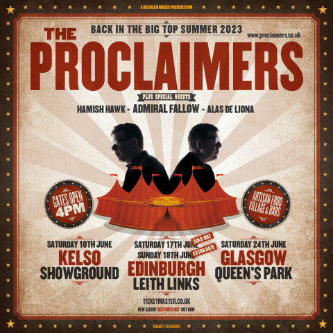 Leith sold out, second Leith Links show added Sunday 18th June - The Proclaimers Official